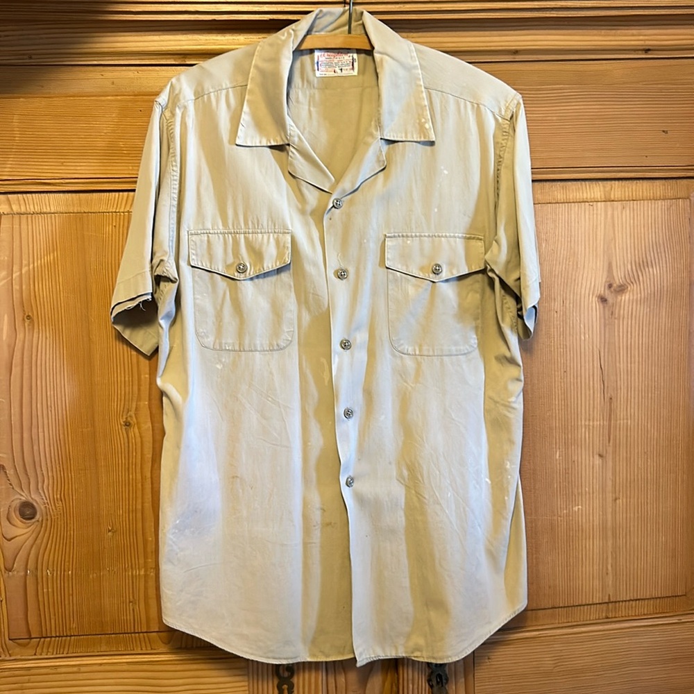 Men’s Vintage 1950s 1960s Creighton Usmc Khaki Cotton… - Gem